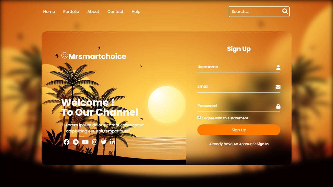 A Website With Login And Register Html And Css And Javascript By Eldnight Ahmad On Dribbble
